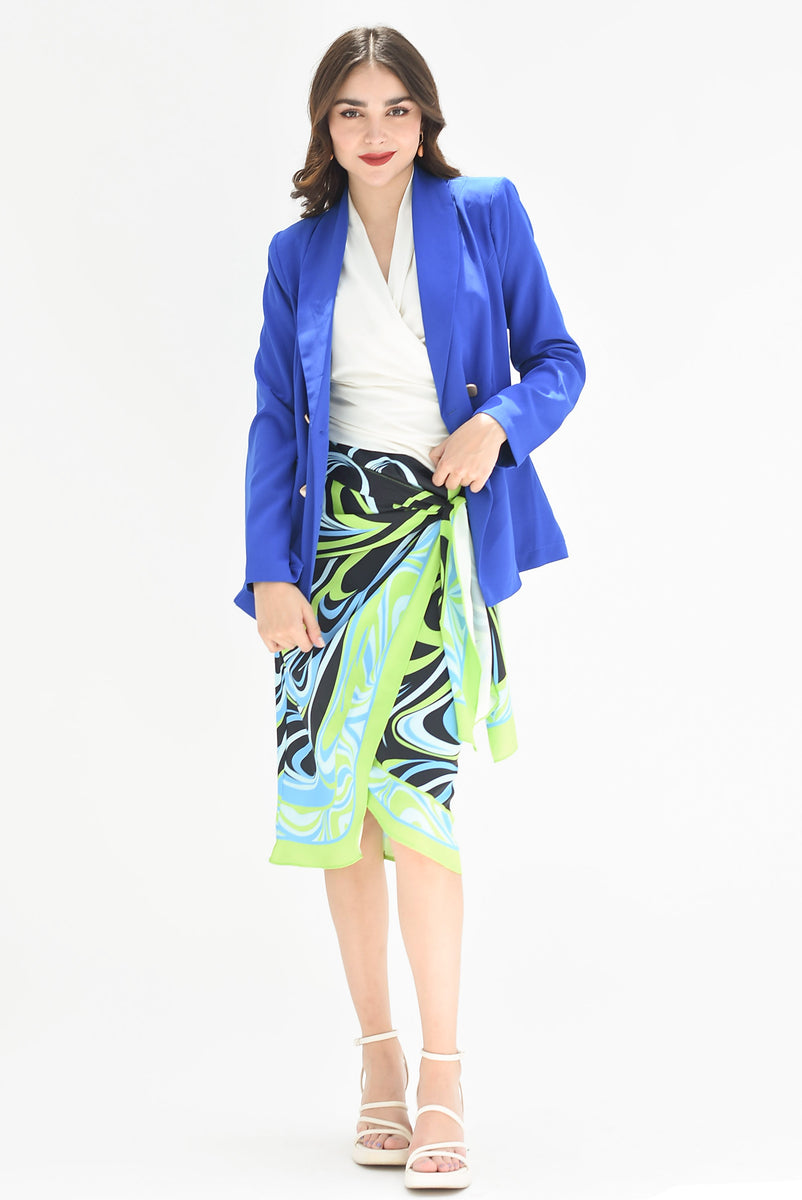 Blazer botones dorados cruzados Azul Rey – Fashion Styled