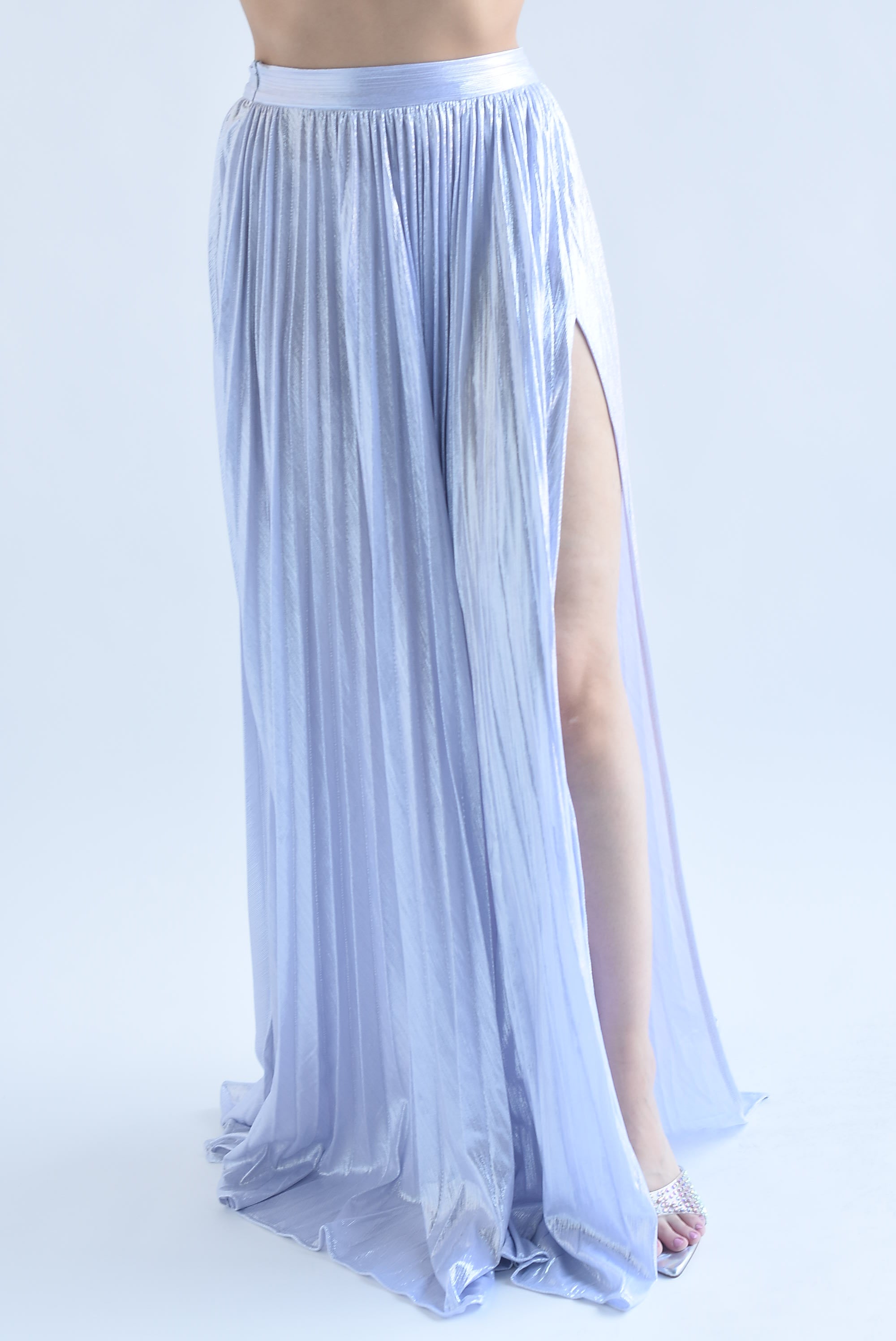Maxifalda metálica Lila – Fashion Styled