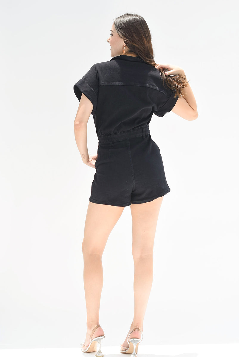 Romper Denim Negro – Fashion Styled
